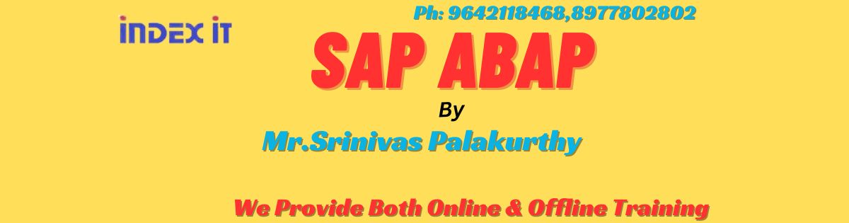 Sap Abap Course In Hyderabad | Sap Abap Online Training